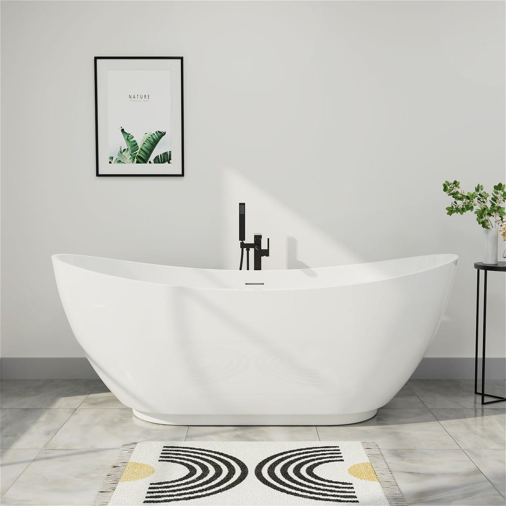 Mokleba Lucite Acrylic Freestanding Double Slipper Bathtub -Mokleba ...